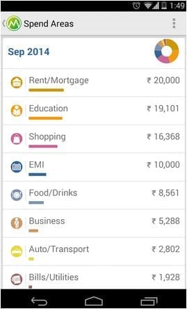 MONEY VIEW - Android App - Track your Expenses