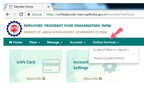 Online EPF Claim Facility - Procedure, Process Flow & Conditions