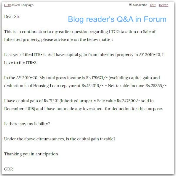 How to adjust Long Term Capital Gains against Basic Exemption Limit?